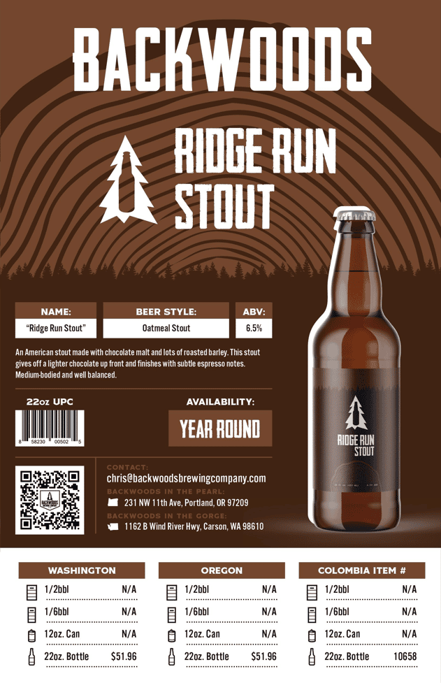 Brewery: Downloads - Backwoods Brewing Company - Brewpub