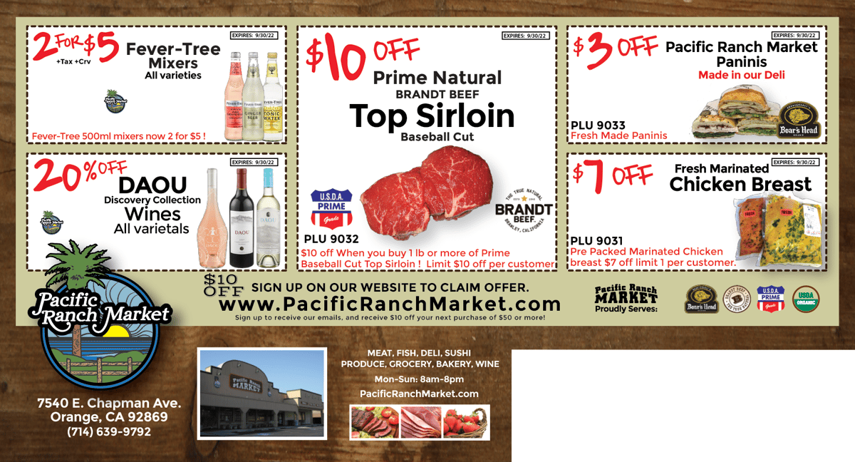 Current Specials - Pacific Ranch Market - Deli in Orange, CA