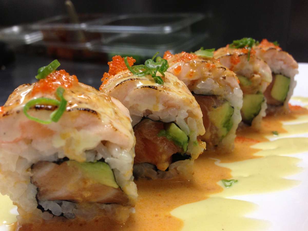 Rock Salmon Roll* - SUSHI - Izumi Asian Bistro Woodstock - Asian Fusion ...