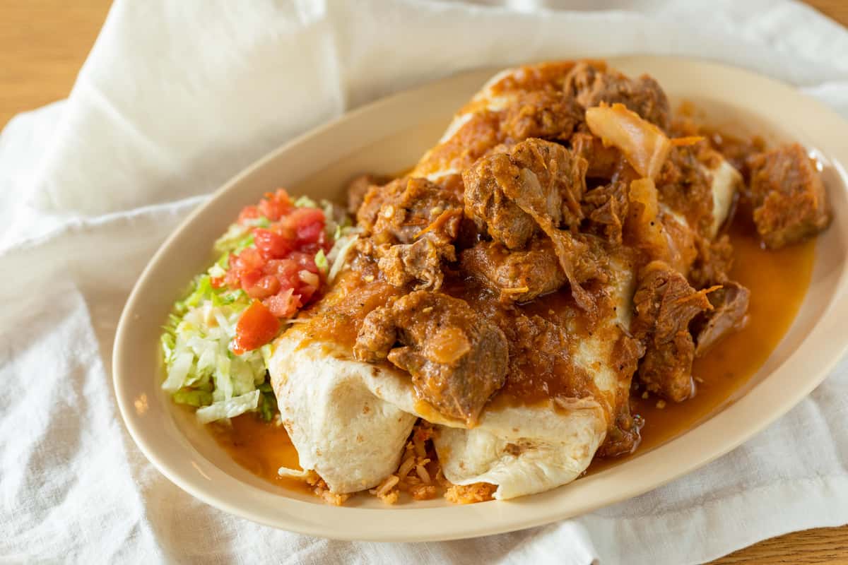 Classic Pork Chile Verde Burrito - Tepeyac Restaurant & Tequila Sports ...