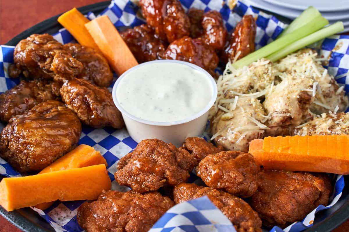 Wings - Traditional Bone-In - Menu - Booty's Wings Burgers & Beer ...