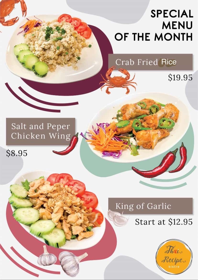 Specials - Thai Recipe - Restaurant in Phoenix, AZ