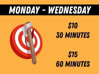 Experiences | Axe Throwing - PiNZ Bowl