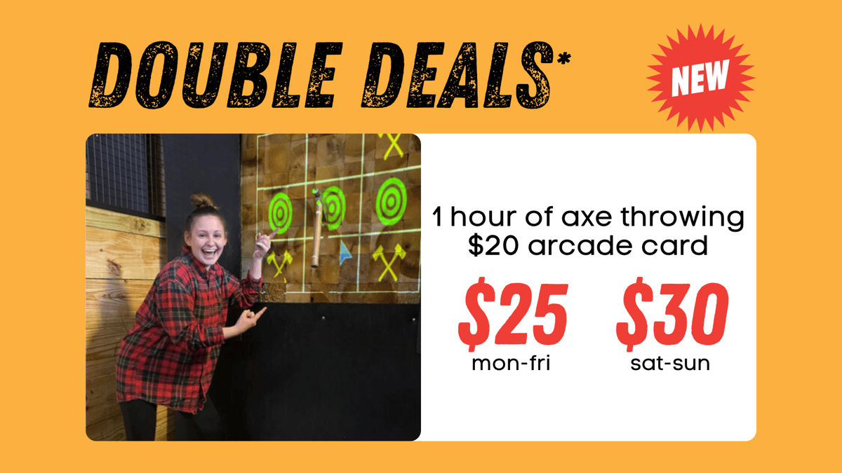 Experiences | Axe Throwing - PiNZ Bowl