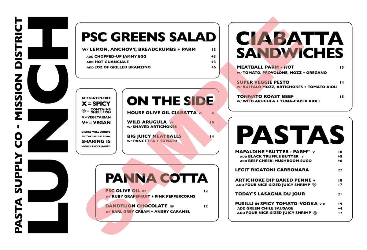 Mission Lunch - PASTA SUPPLY CO