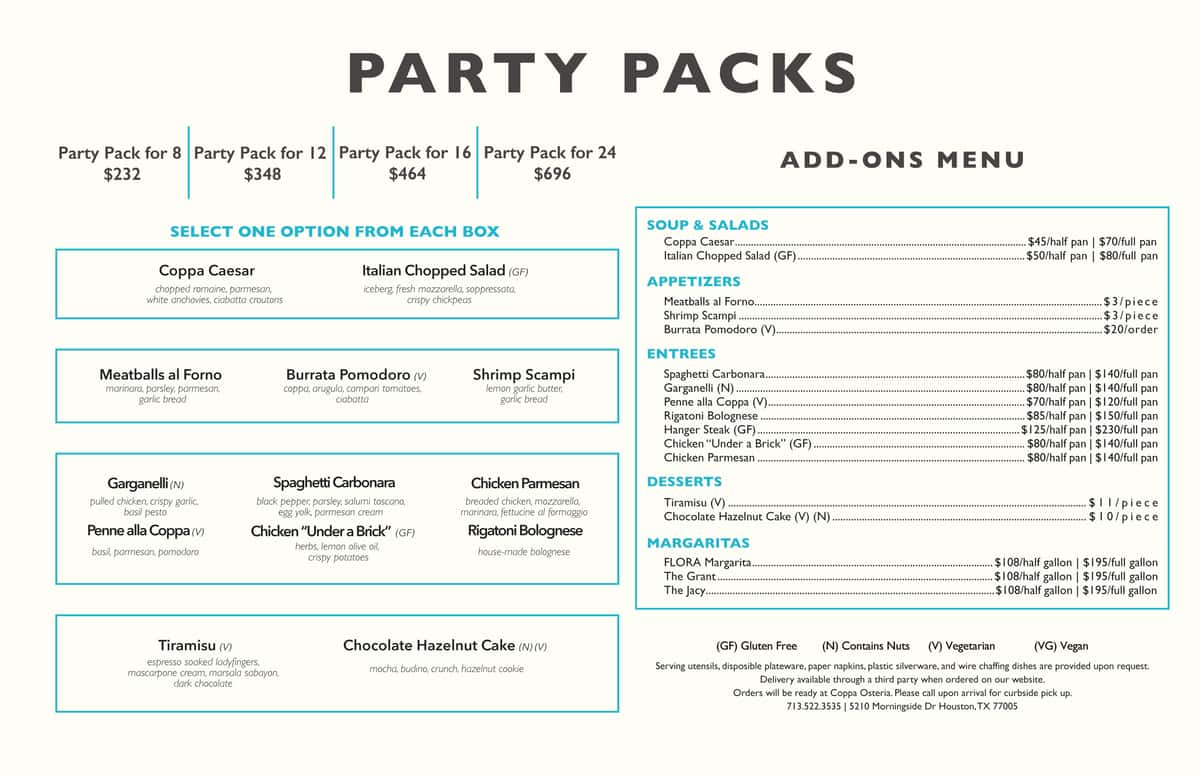 Party Packs - Coppa Osteria