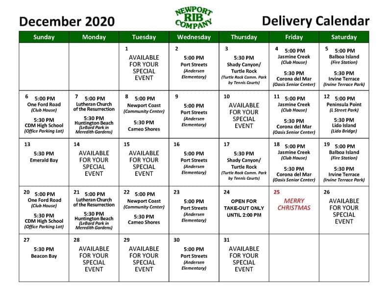 Newport Neighborhood Delivery - Rib Company - Barbecue Restaurant in CA