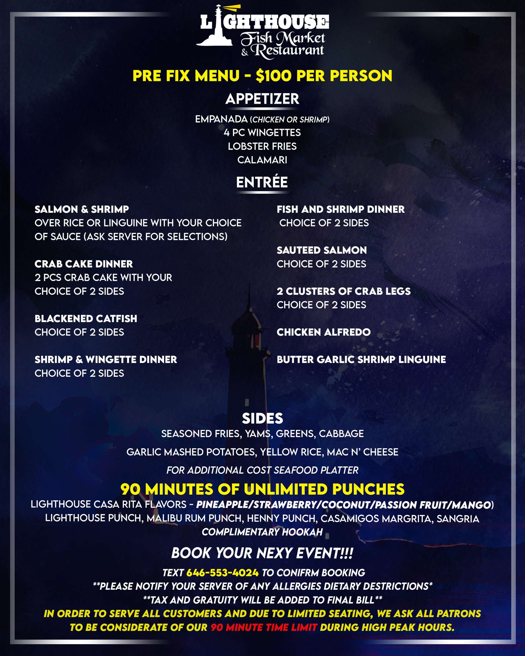 East Harlem Menu - Lighthouse Fish Market - Seafood Restaurant in NY