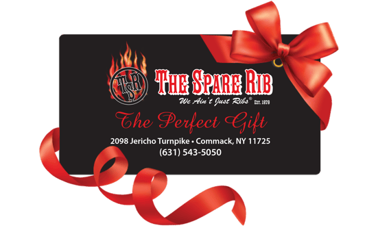 Gift Cards - The Spare Rib - Barbecue Restaurant in Commack, NY