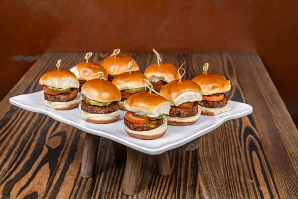 Veggie Patty Sliders - Catering Menu - STACKED - Food Well Built Veggie Patty Sliders - Catering Menu - STACKED - Food Well Built