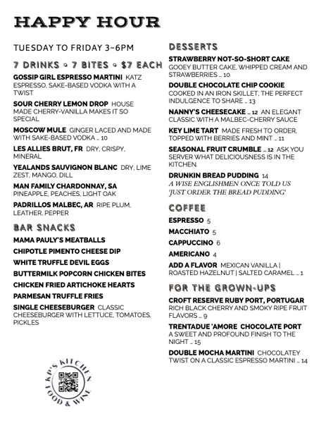 HAPPY HOUR - KPs Kitchen