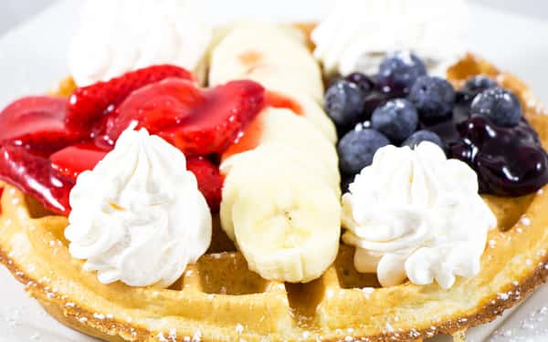 FRESH FRUIT WAFFLE - Breakfast - J&J's Diner - Diner in San Jacinto, CA