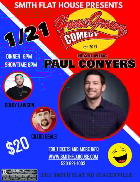 Comedy Night - Smith Flat House - Fine Dining Restaurant in Placerville, CA