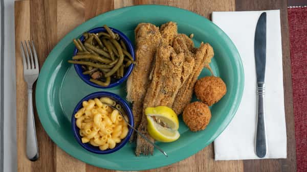  All U Can Eat Whole Catfish Dinner Menu Whitey s Fish Camp