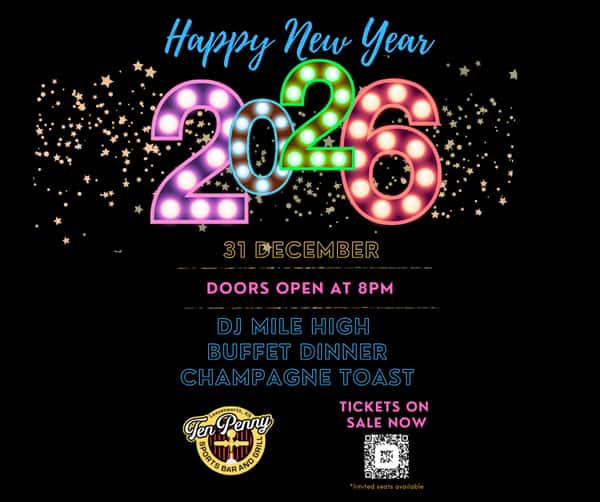 🥂 Ring in 2026 at Ten Penny's NYE Bash! - Ten Penny Sports Bar & Grill