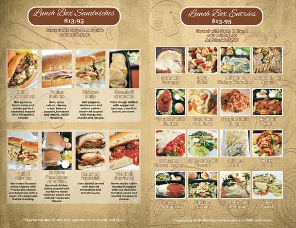 Lunch box Menu - Antonio's Italian Grill