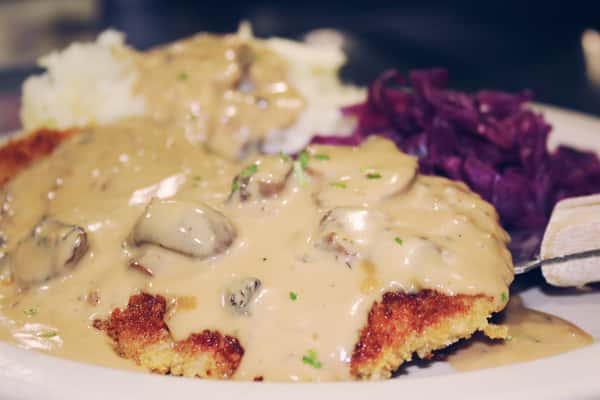 German Jaeger Schnitzel - Poppies Restaurant & Lounge - Fine Dining ...