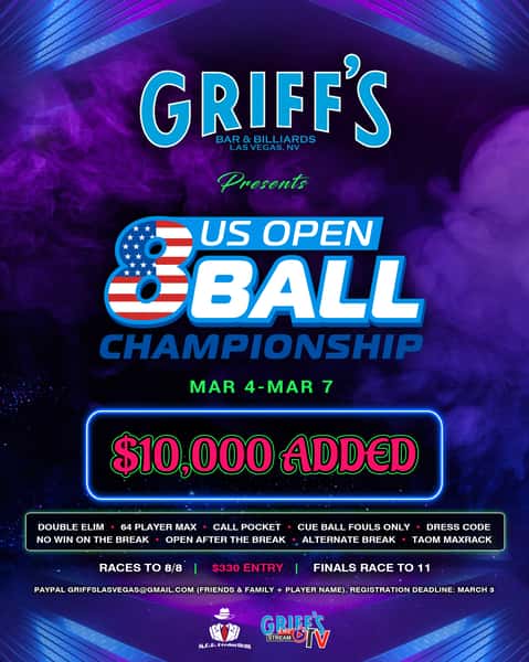 US Open 8-Ball Championship - Griff's Bar & Billiards - Las Vegas, NV