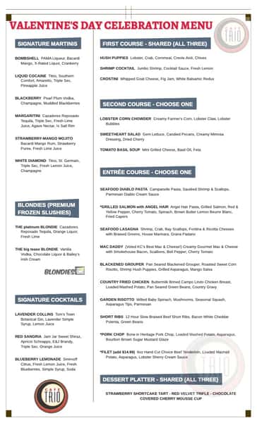 Menu - Cafe Trio