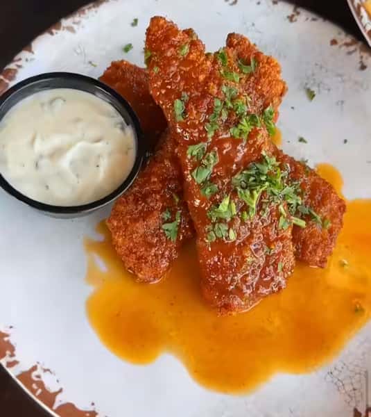 Hot Honey Chicken Strips - Menu - MUSTARD SEED