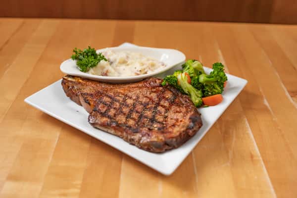 Rib-Eye Steak (18 oz.) - Popei's Clam Bar - Seafood Restaurant in Coram, NY