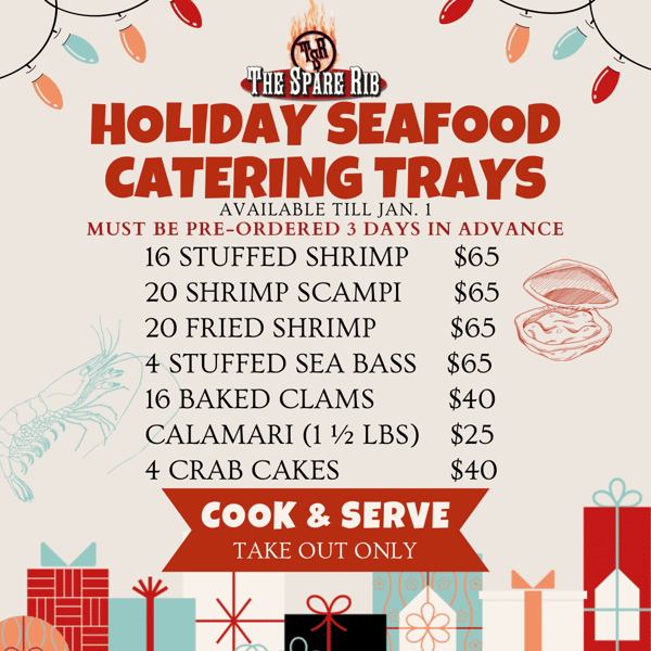 Dinner Menu - The Spare Rib - Barbecue Restaurant in Commack, NY