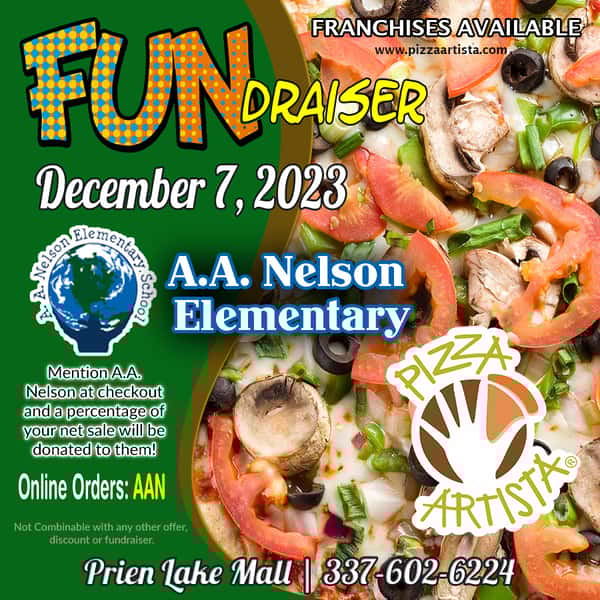 A.A. Nelson Fundraising Event! - Pizza Artista and Pizza Amore