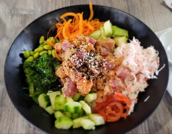 Rainbow Seafood Poke Bowl - Menu - Zen Japanese Grill & Sushi Bistro ...