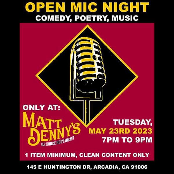 Open Mic - Matt Denny's Ale House Restaurant - Family Style Restaurant ...