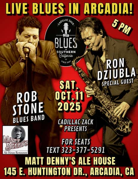 ROB STONE Live Blues Music - Cadillac Zack Presents - Matt Denny's Ale ...