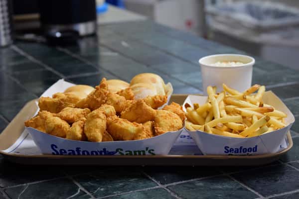 Family Fish Fry for Four - Main Menu - Seafood Sam's, Cape Cod, MA