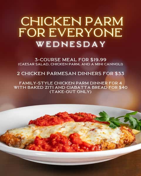 Wednesday is Chicken Parm for Everyone - Giorgio's Ristorante & Bar ...