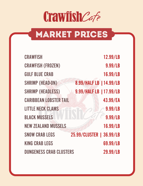 Marketprice houston - Crawfish Cafe