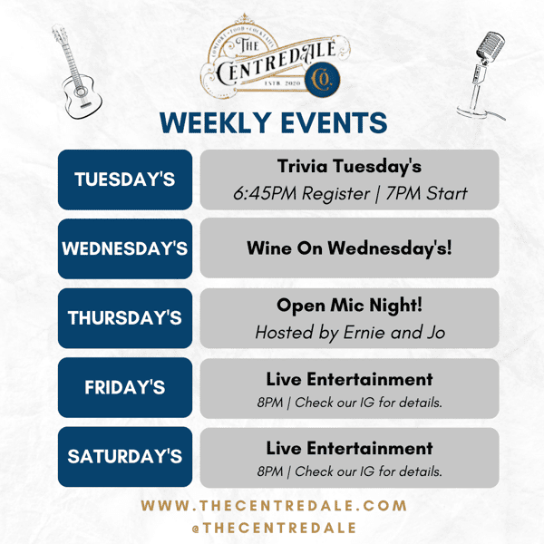 Events Calendar - Centredale Revival Company - American Restaurant in ...