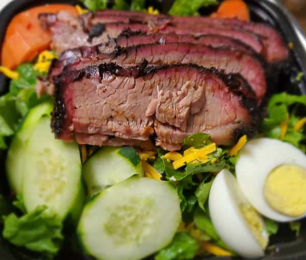 Smoked Brisket Salad Food Rays Real Pit Bbq Shack Barbecue Restaurant In Houston Tx