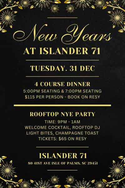 New Years Eve at Islander 71 - Islander 71 - Waterfront & Seafood ...