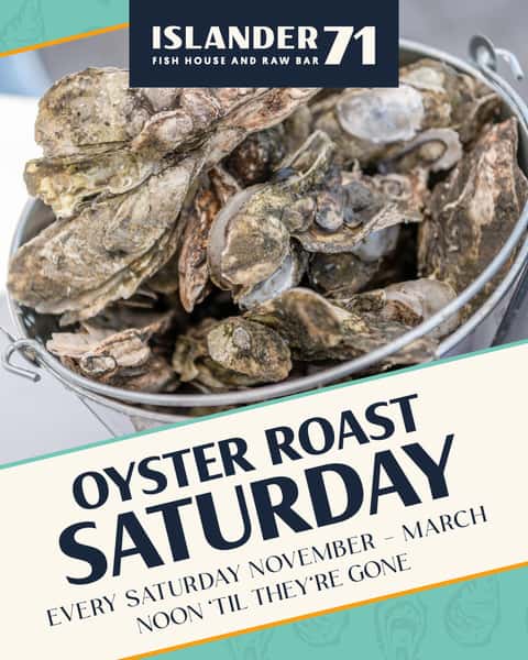 Oyster Roast - Islander 71 - Waterfront & Seafood Restaurant, Isle of Palms