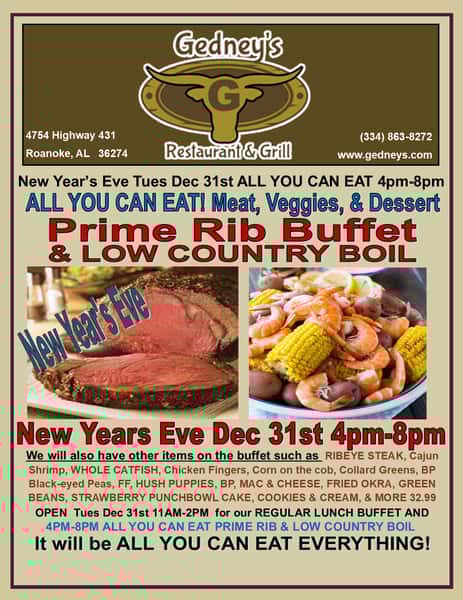 Prime Rib Buffet - Gedney's Restaurant & Grill - American Restaurant in ...