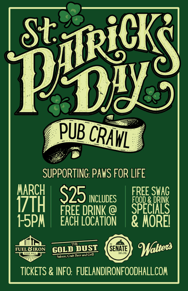 St. Patrick's Day Pub Crawl - Fuel & Iron - Pueblo's First Food Hall