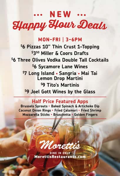 Happy Hour - Moretti's Restaurants: Best Thin Crust & Deep Dish Pizza ...