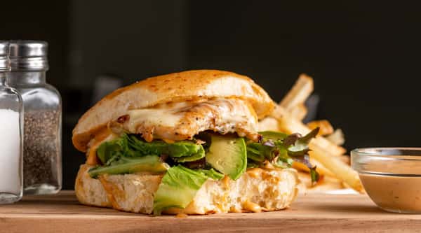 Chipotle Chicken Sandwich - Main - The Back Porch Stage on Broadway