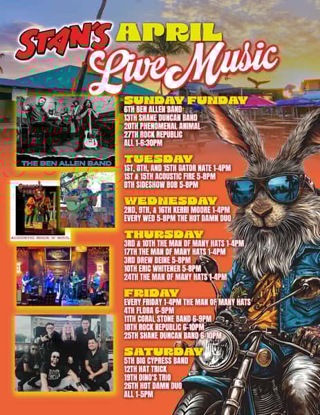 April Entertainment Schedule - Stan's Idle Hour Seafood Restaurant ...