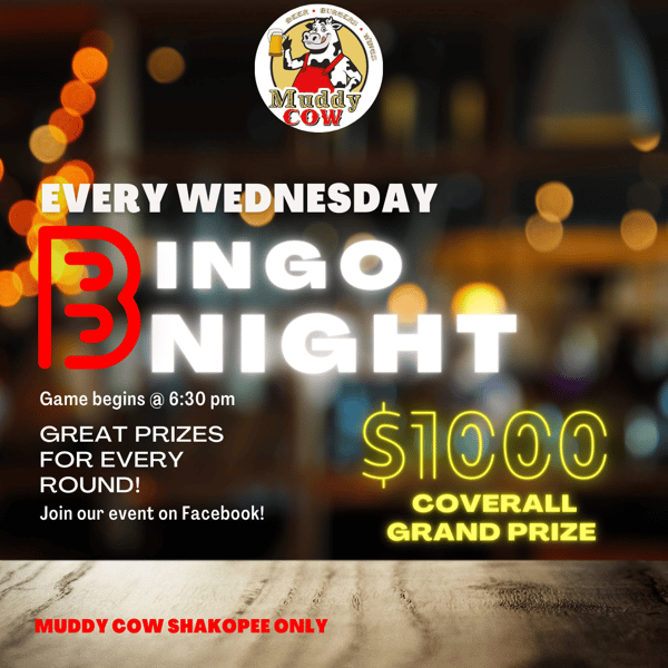 Bingo Wednesdays! - Muddy Cow