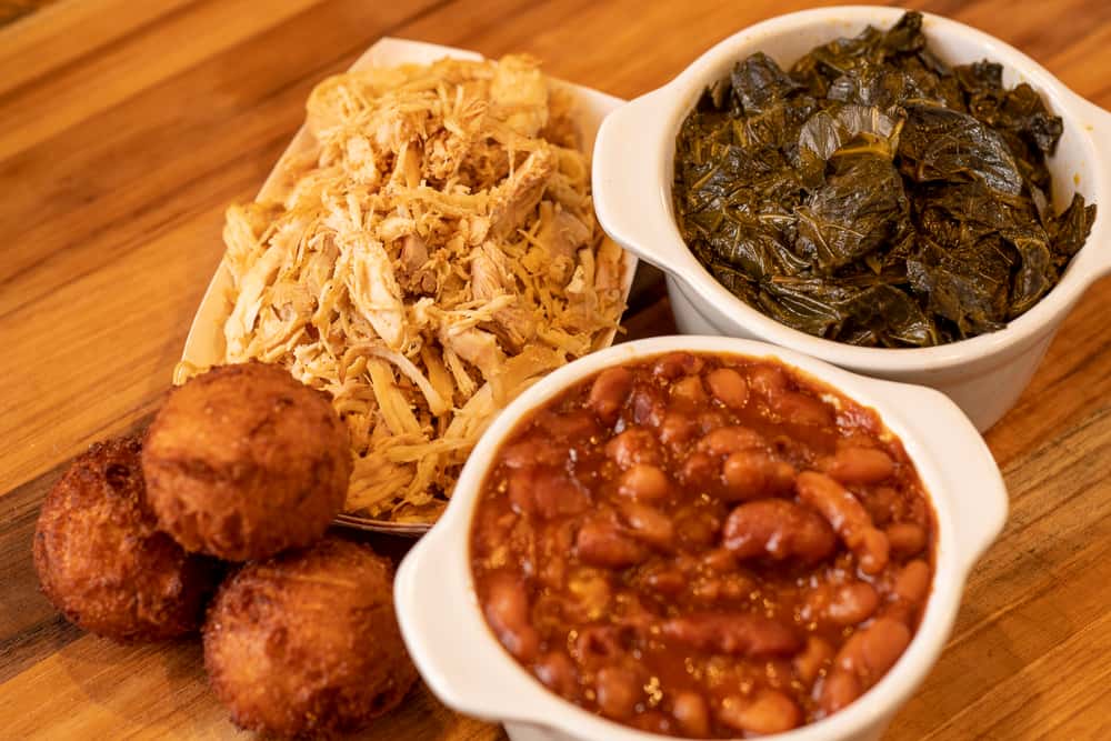 Smoked Pulled Chicken Plate - Carry-Out Menu - The Blue Note Grill