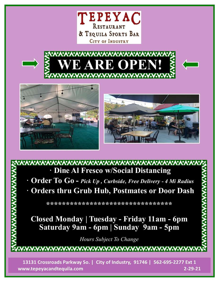 Tepeyac - Tepeyac Restaurant & Tequila Sports Bar - Mexican Restaurant ...
