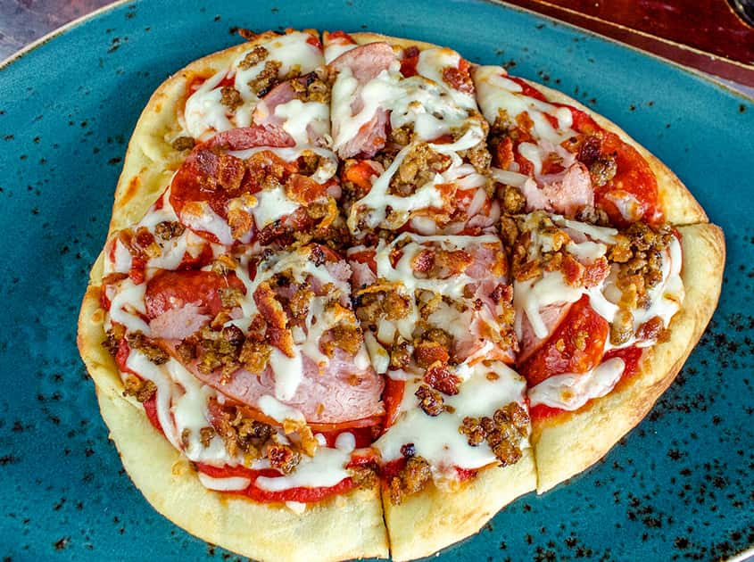All Meat Flatbread - Daily Specials - Septembers Taproom and Eatery ...