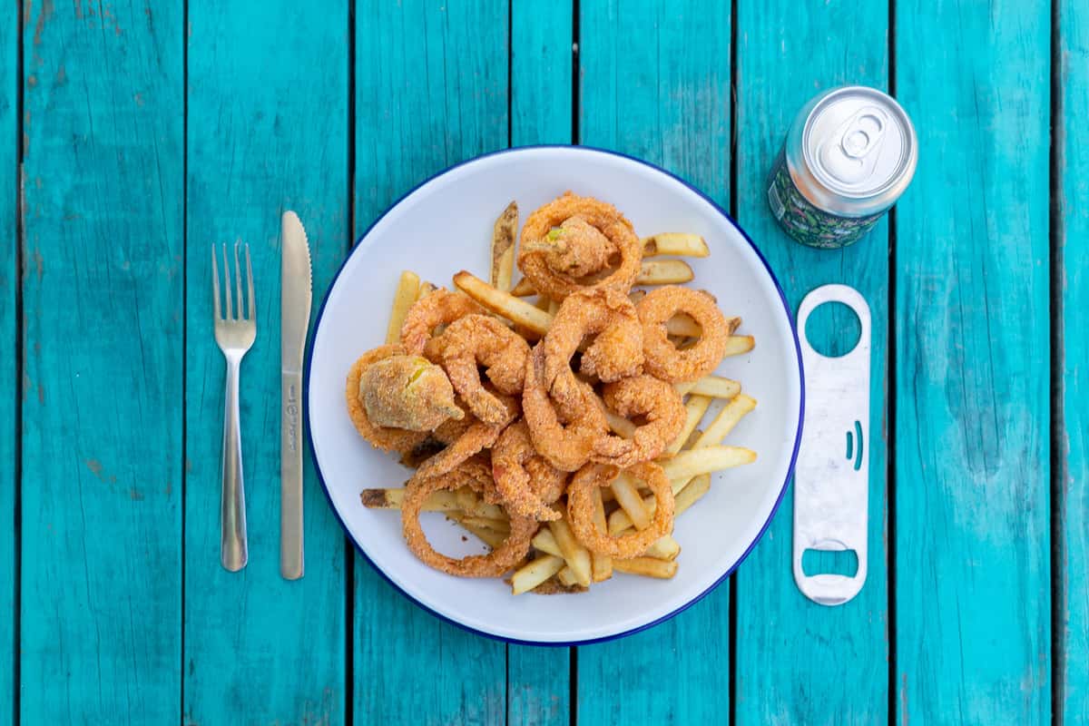 Fried Shrimp Platter - Menu - Salt Island Fish and Beer - Seafood ...
