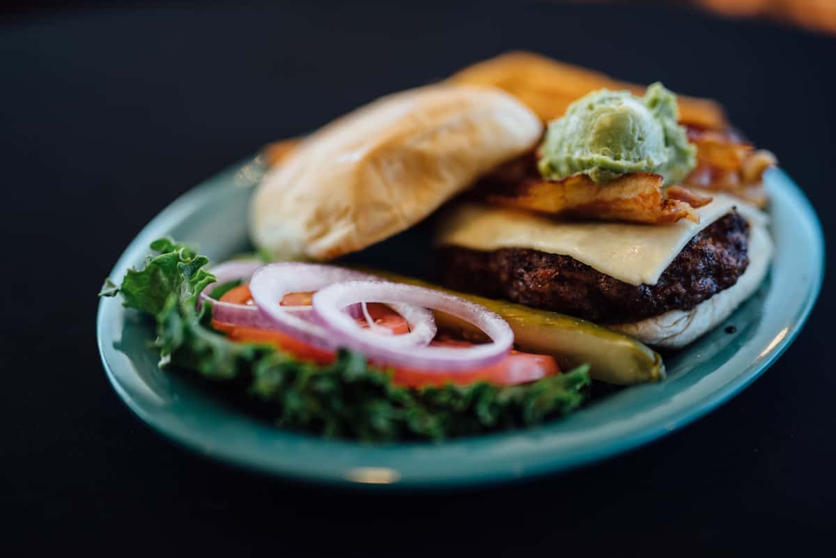 California Burger - Lunch - Peppers Grill & Bar - Southwestern ...