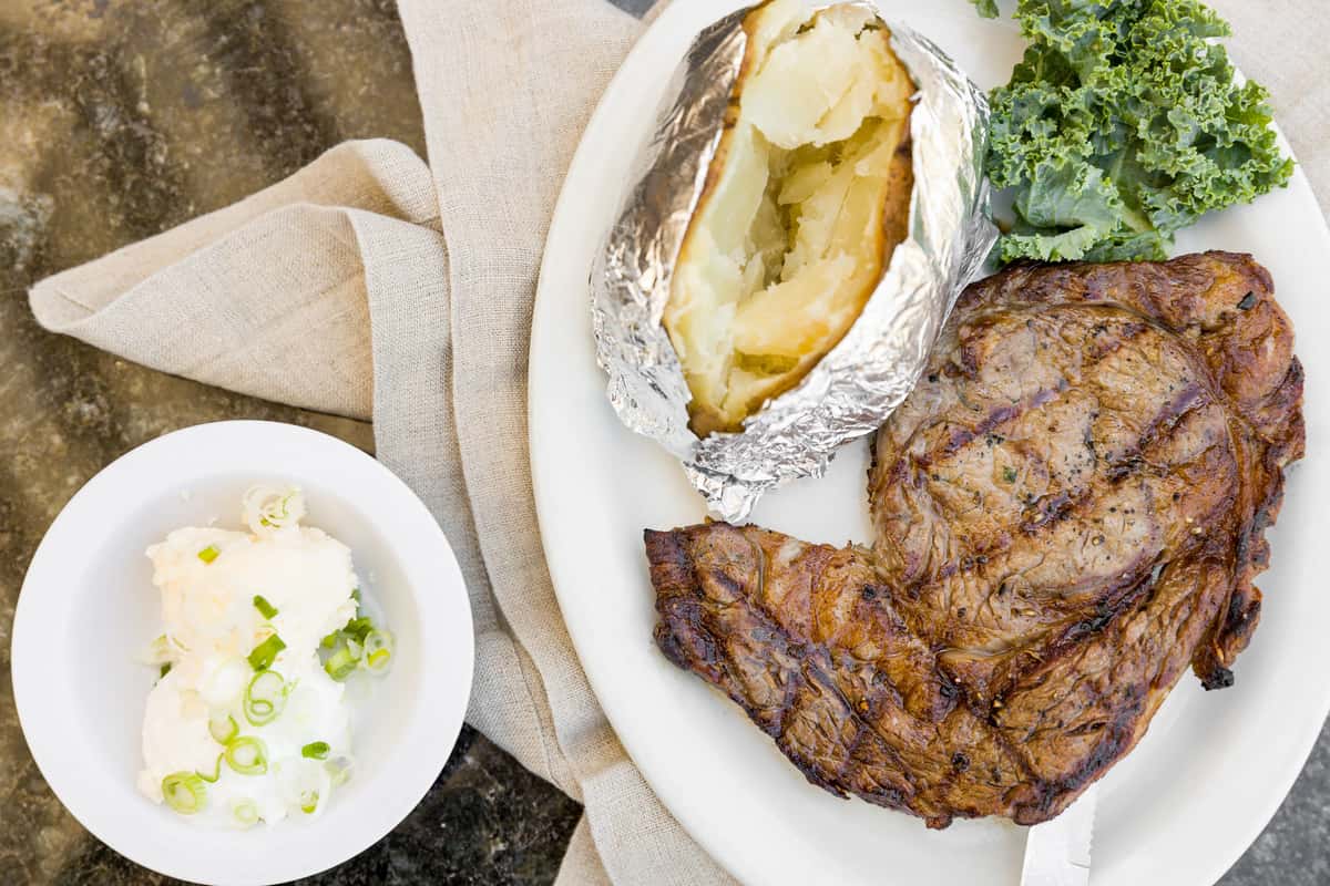 12 oz Rib Eye with 1 Side - Lunch & Dinner - Sea Fresh Ojai - Seafood ...