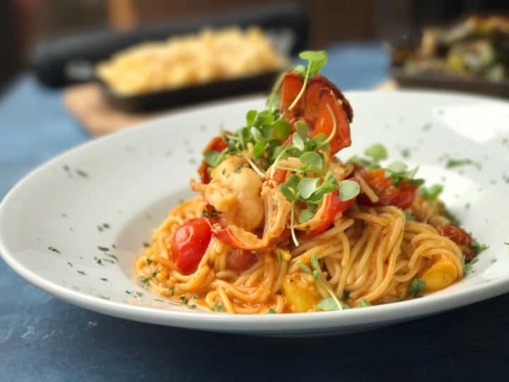 Lobster Spaghettini - Dinner - The Bungalow Restaurant - Steak House in ...